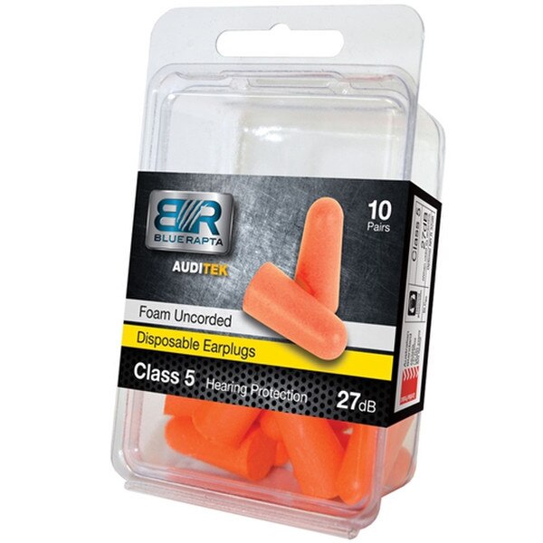 Blue Rapta Auditek 27dB CL5 Uncorded Earplugs (Pk 10pr)