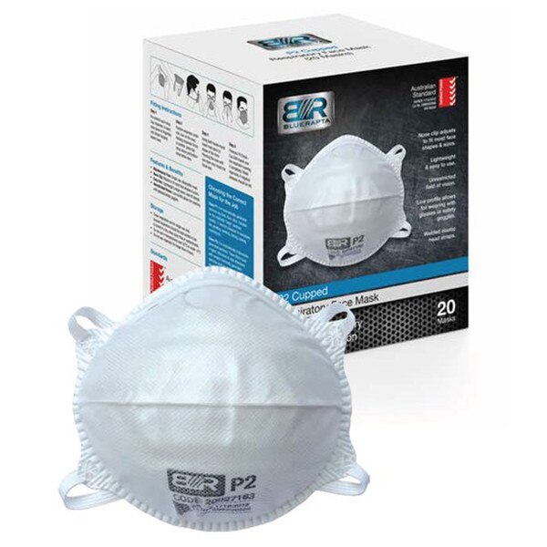 Blue Rapta Disposable P2 Cupped Mask (Bx 20) 20027163