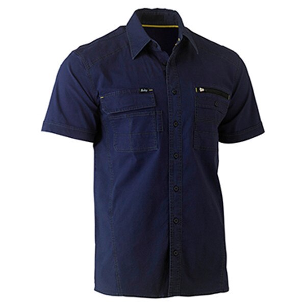Bisley Flex N Move Utility Work Shirt - Short Sleeve with ARA Logo