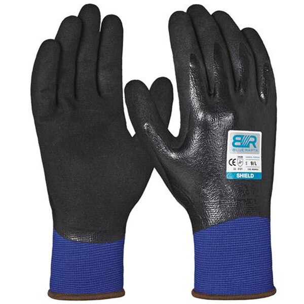 Blue Rapta 'SLICK' General Purpose Full Nitrile Coated w/ Sandy Palm ...