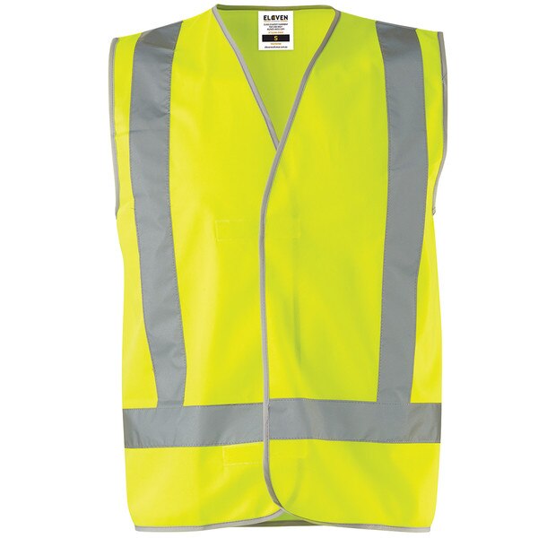 ELEVEN Workwear Day/Night Hi-Vis 'X' Taped Safety Vest