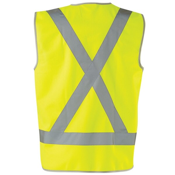 ELEVEN Workwear Day/Night Hi-Vis 'X' Taped Safety Vest