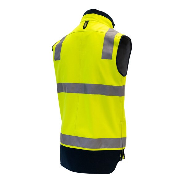 ELEVEN Workwear Hi-Vis 'B' Taped Soft Shell Vest