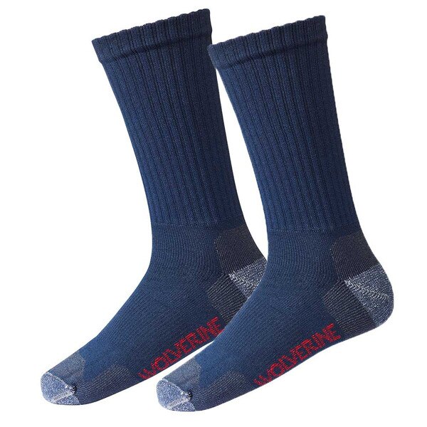 Wolverine Safety Toe Moisture Wicking Crew Socks (Pk2)